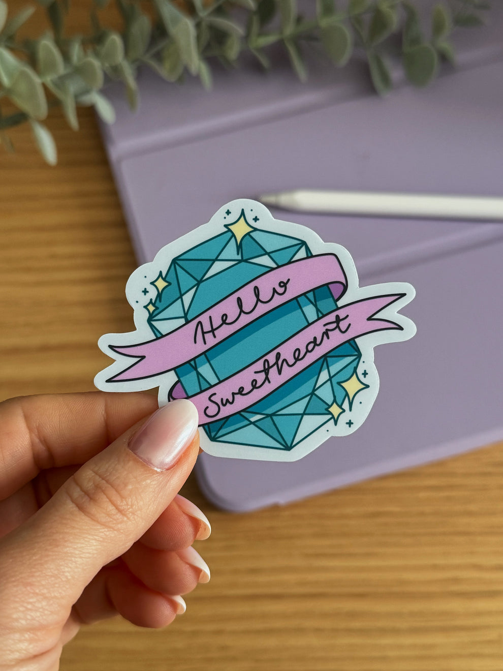 Hello Sweetheart Sticker – whatbetimade